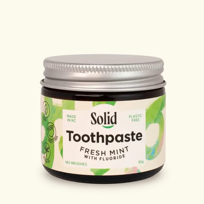 Fluoride Toothpaste In A Jar - Fresh Mint | Solid Australia